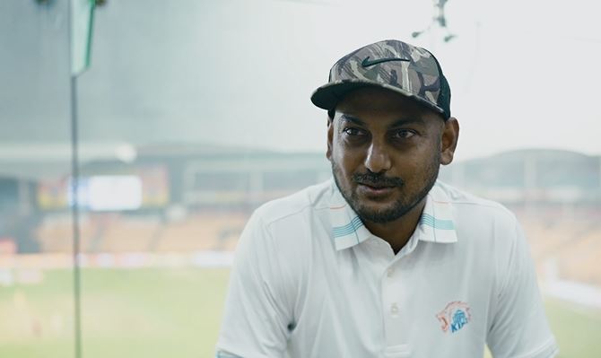 Arun Karthik reminisces the famous six at Chinnaswamy